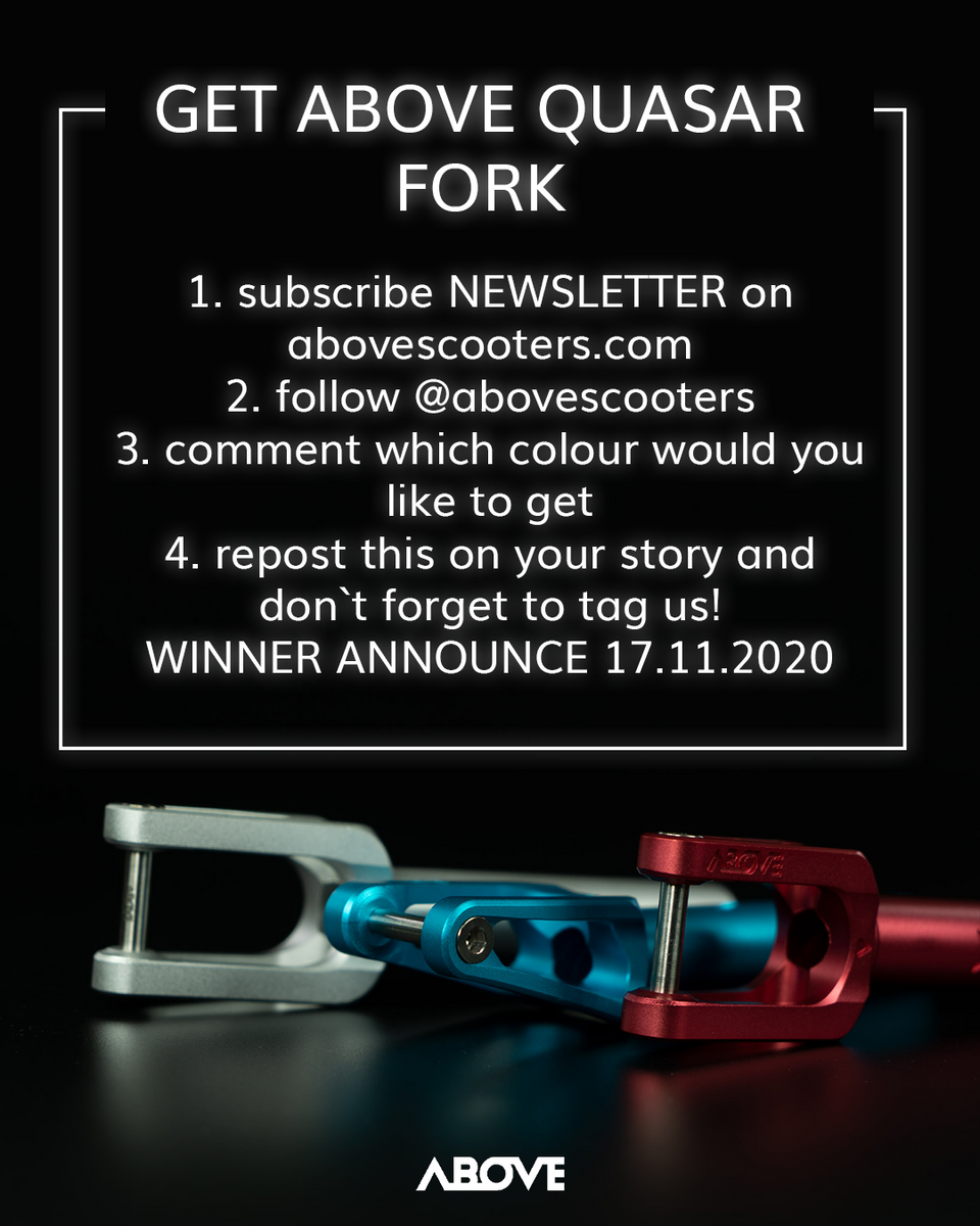 ABOVE GIVEAWAY #1 November – Above Scooters